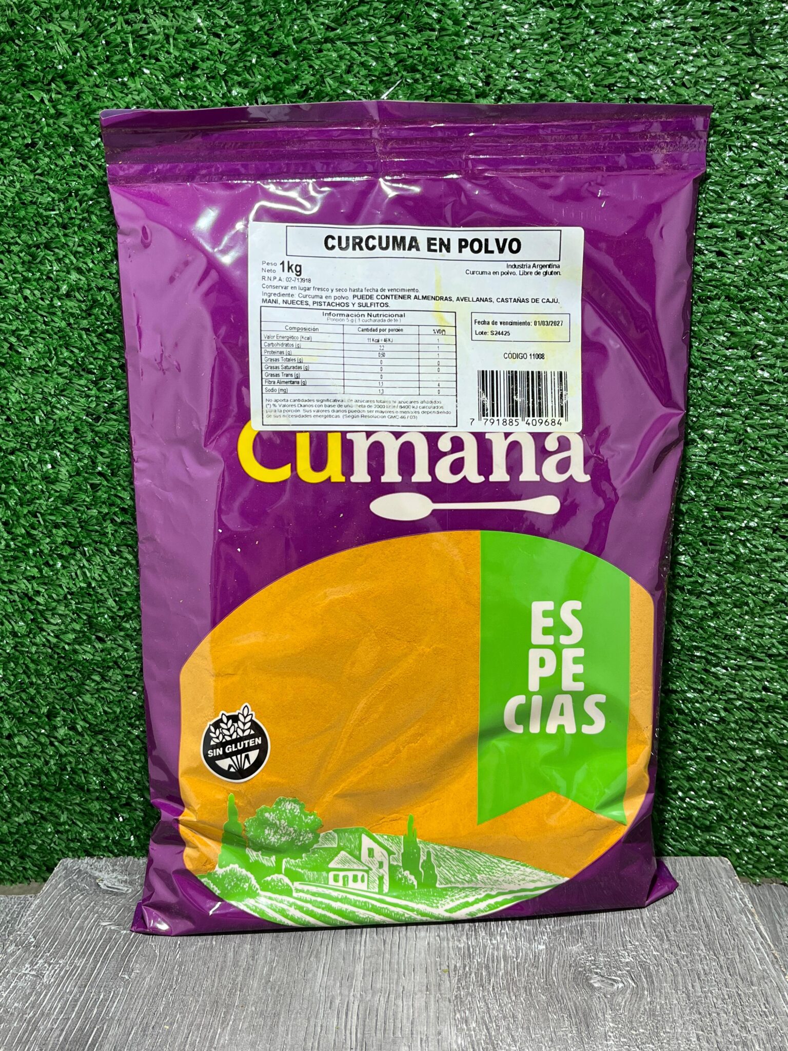 Curcuma en polvo Cumana 1kg